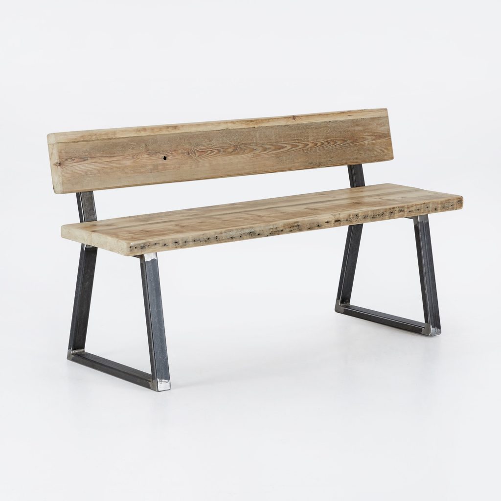 Reclaimed U Base Back Bench - Heyl Interiors