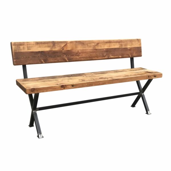 Reclaimed U Base Back Bench - Heyl Interiors