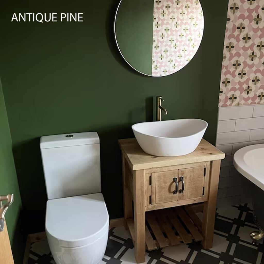 Rustic Solid Wood Vanity Unit | Washstand - Heyl Interiors