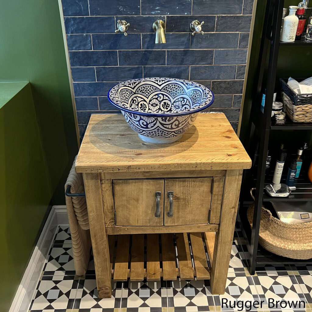 Rustic Solid Wood Vanity Unit | Washstand - Heyl Interiors